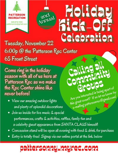 Town of Patterson Recreation & Parks: Holiday Kick-Off Celebration